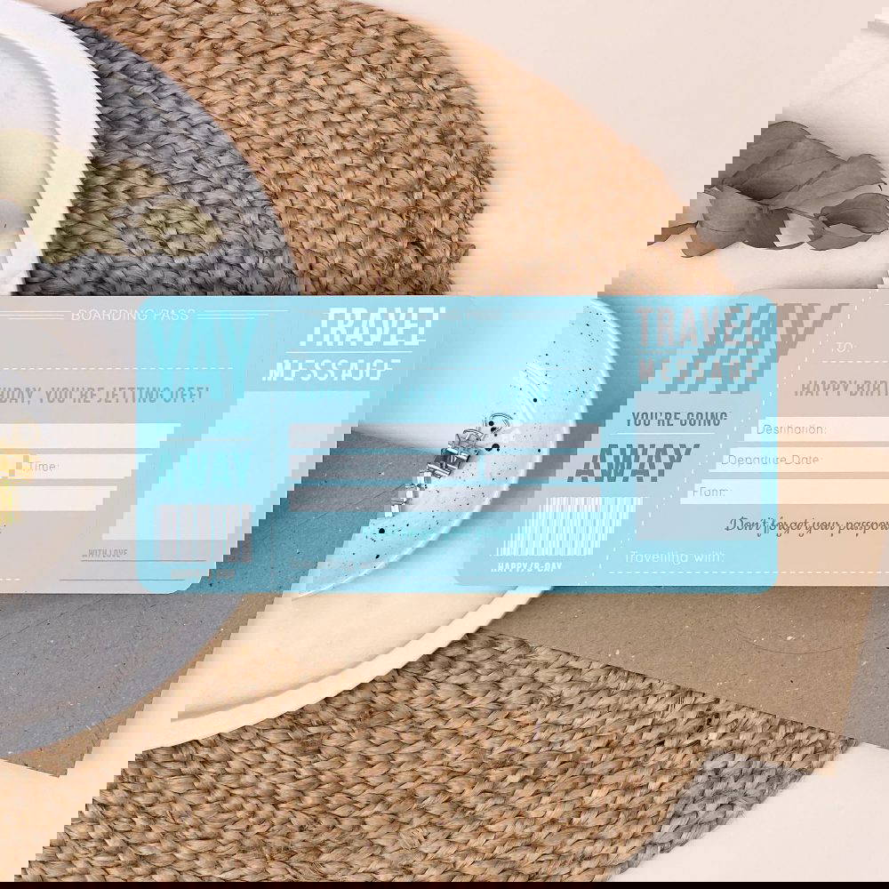 Blue Birthday Boarding Pass Travel Ticket - Designed by Rodo Creative