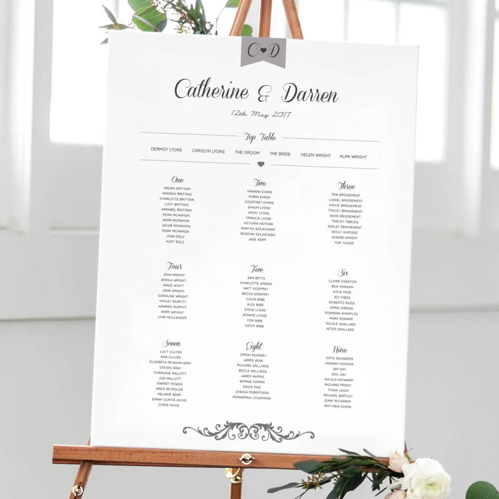 Modern Gold Table Plan - Designed by Rodo Creative in Manchester