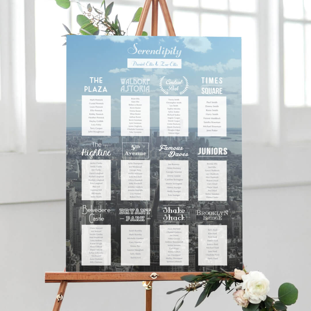 Modern Gold Table Plan - Designed by Rodo Creative in Manchester