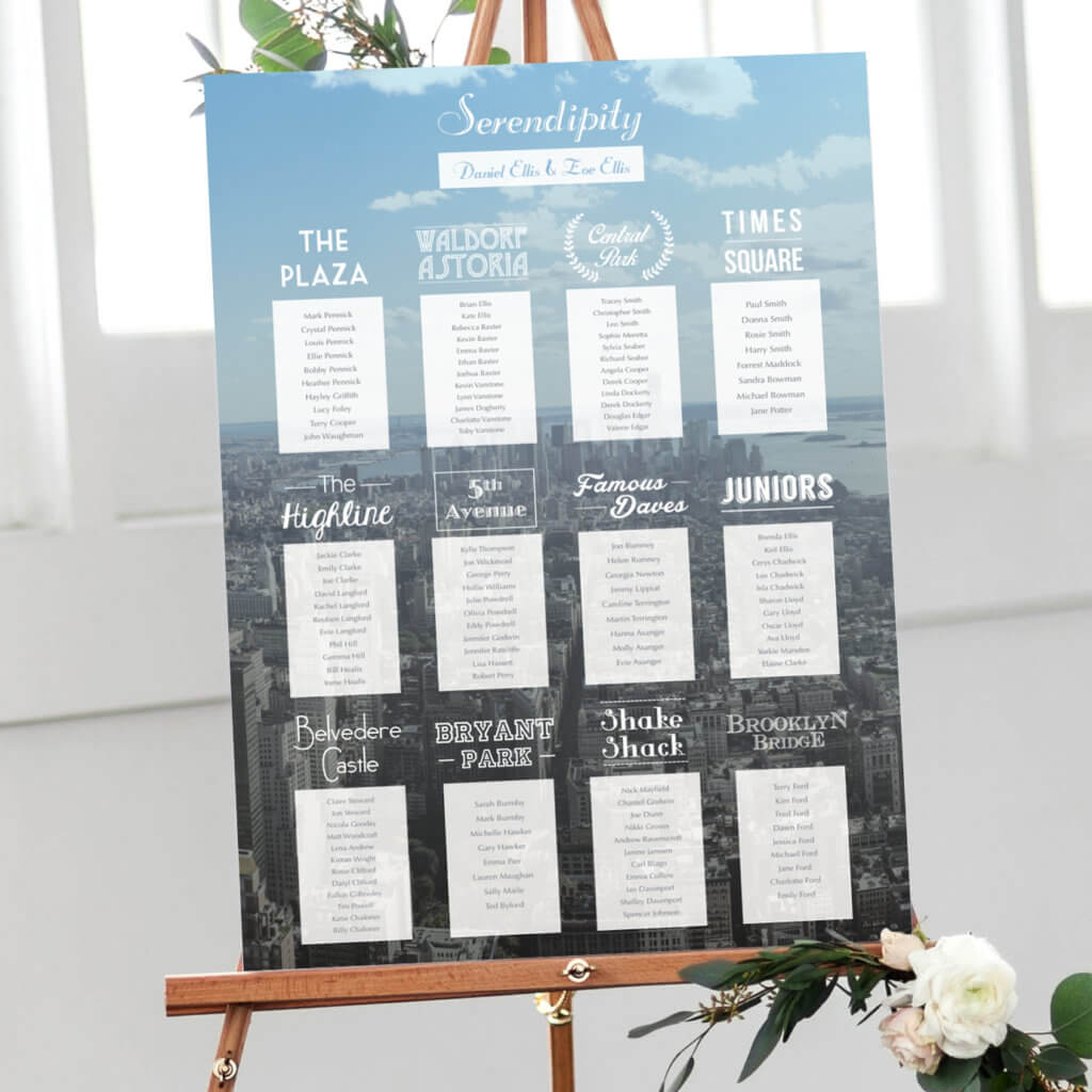 Modern Gold Table Plan - Designed by Rodo Creative in Manchester