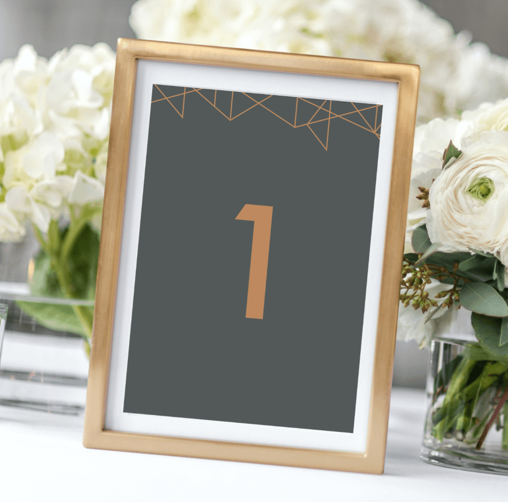 Geometric Table Numbers - Designed by Rodo Creative in Manchester