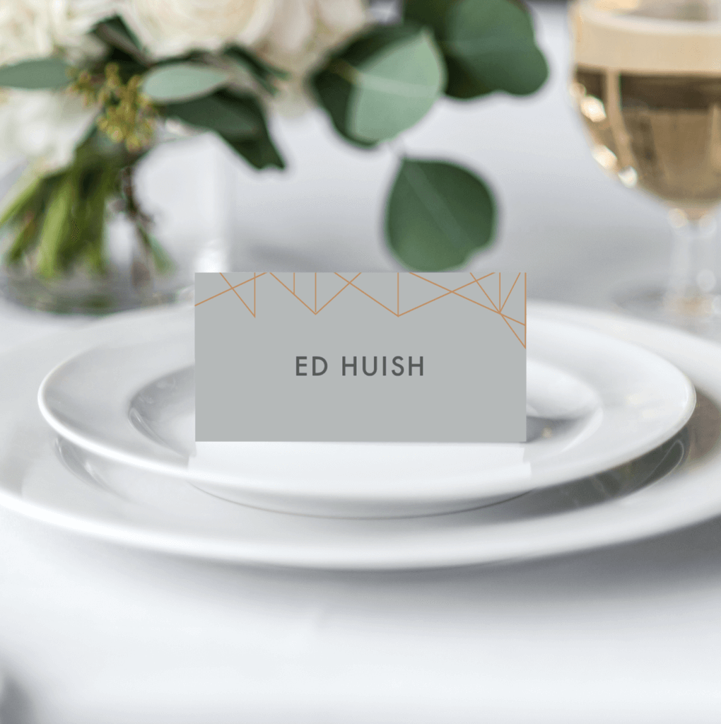 Geometric Place Cards - Designed by Rodo Creative in Manchester