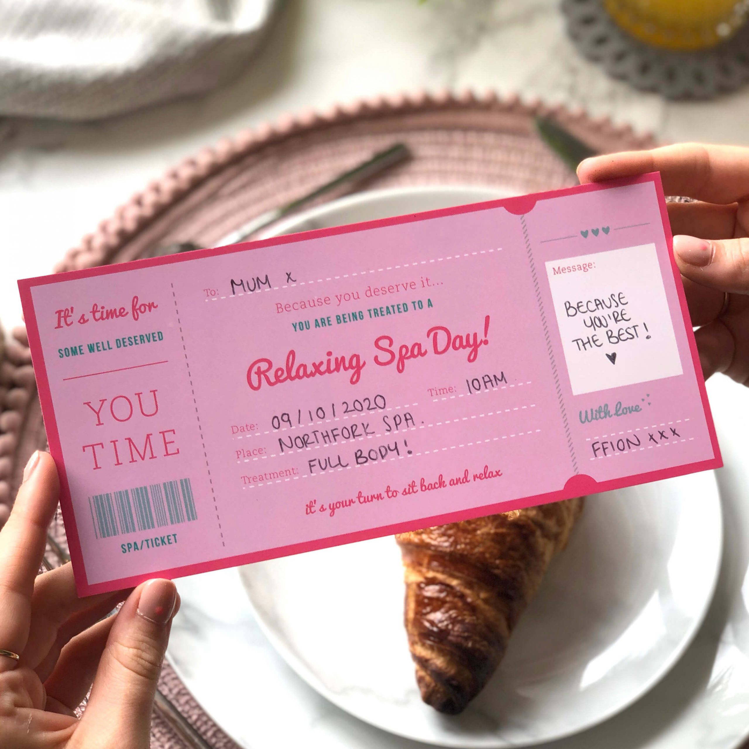 Spa Day Treatment Ticket Gift designed by Rodo Creative in Manchester ...