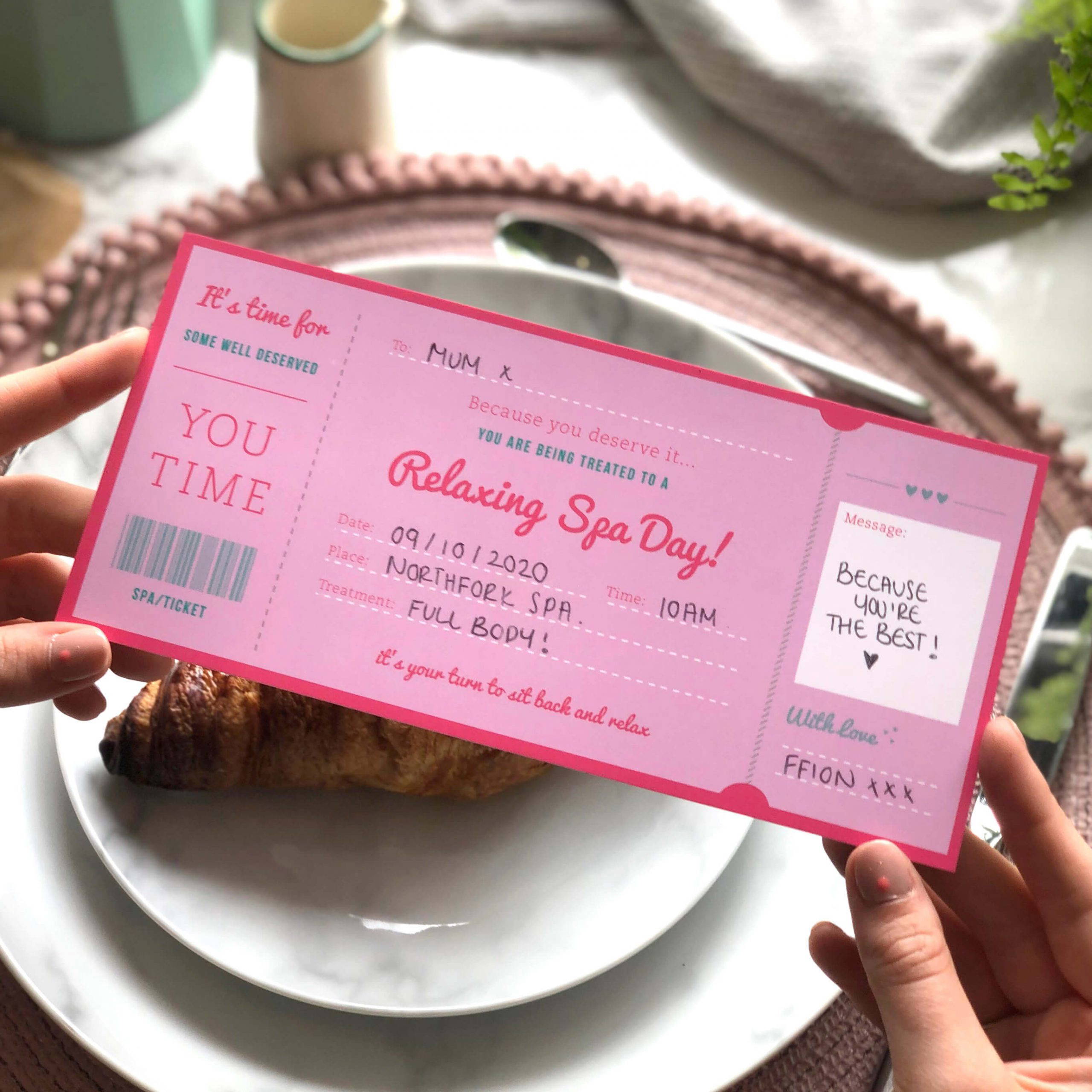 Spa Day Treatment Ticket Gift designed by Rodo Creative in Manchester ...