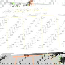 Elegant Gold Table Plan - Designed by Rodo Creative in Manchester