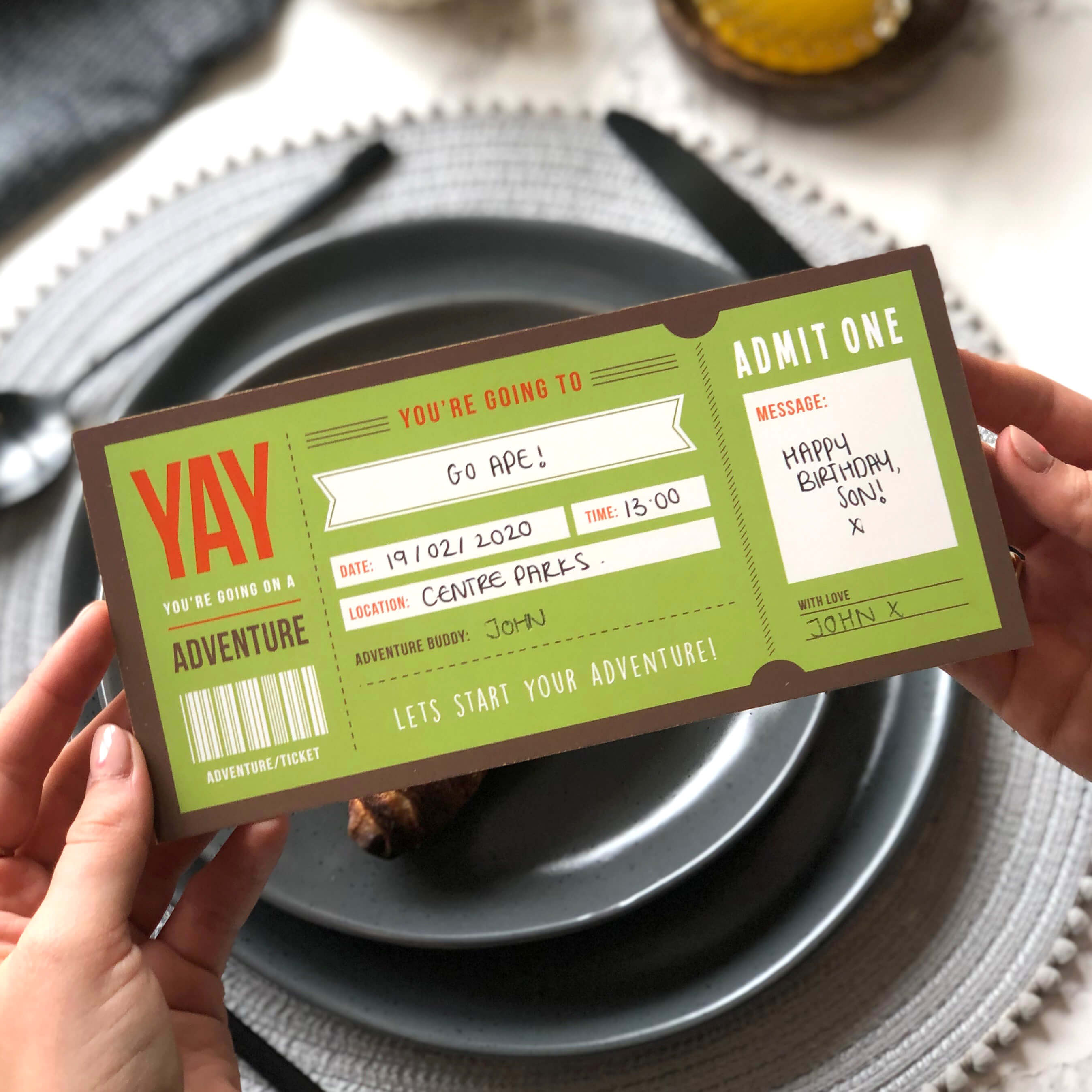 Adventure Ticket - Give the Gift of an activity - Designed by Rodo Creative