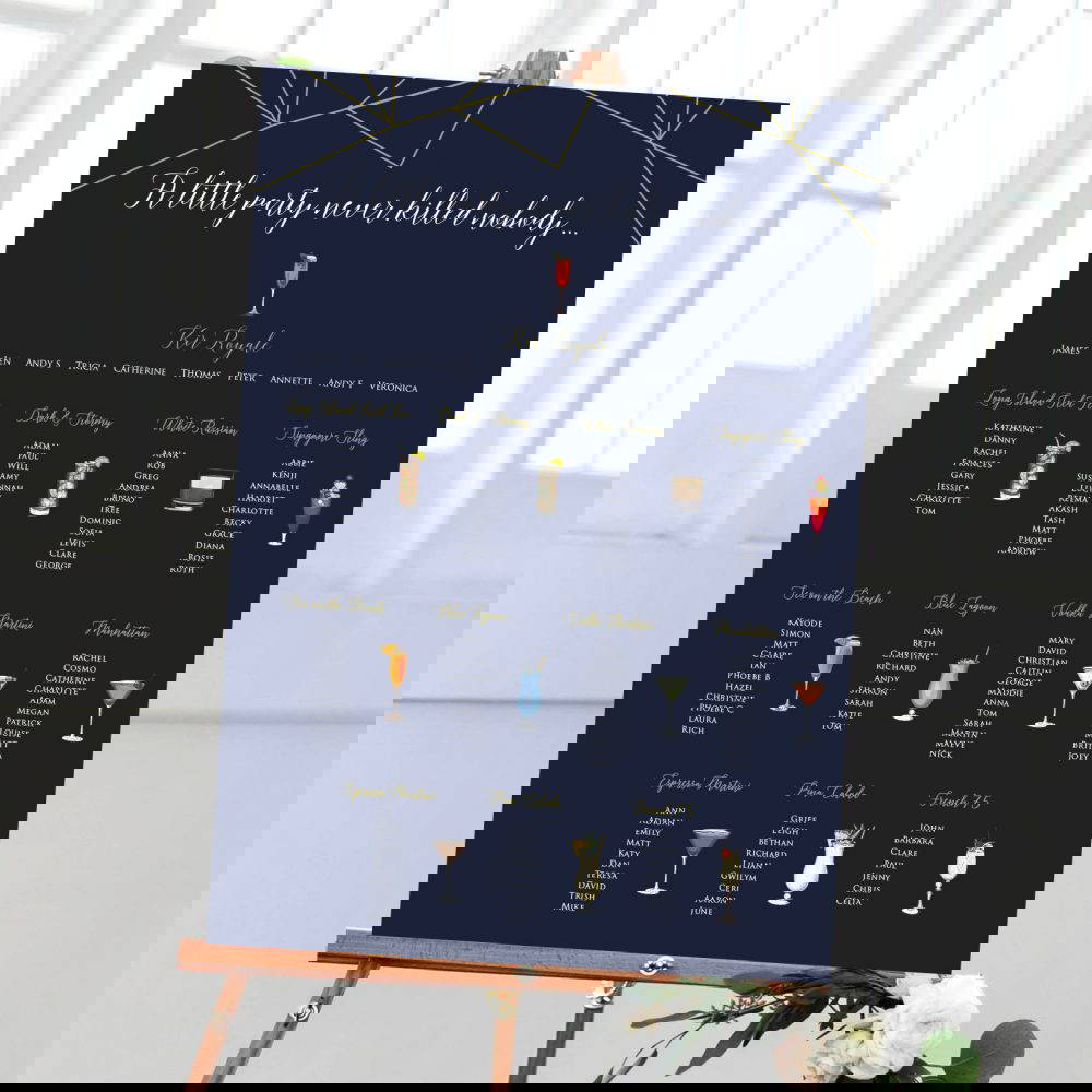 Modern Gold Table Plan - Designed by Rodo Creative in Manchester