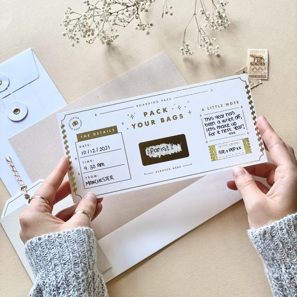 Scratch Card personalised tickets to reveal a surprise gift!