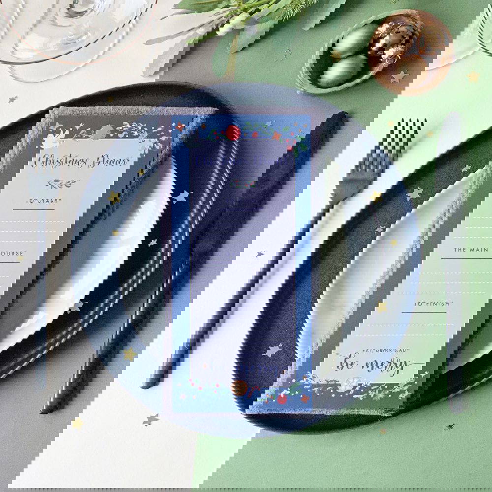 Illustrated Christmas Menu - Designed by Rodo Creative