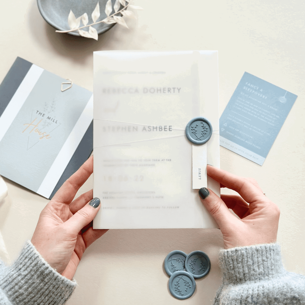 Eco-friendly Blind Embossed Wedding Invitations - By Rodo Creative